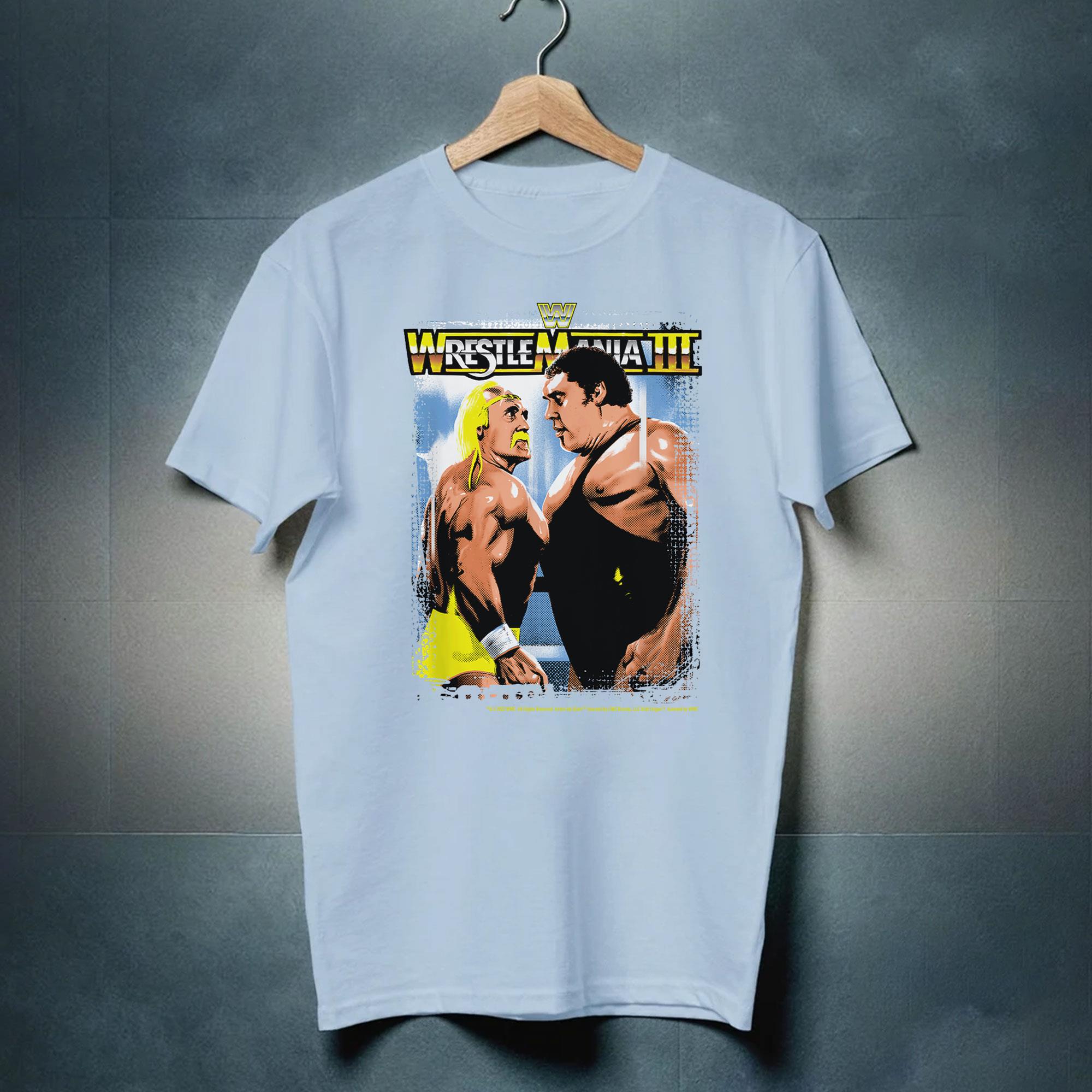WWE WrestleMania III Hulk Hogan vs Andre The Giant T-Shirt-TH14868 ...