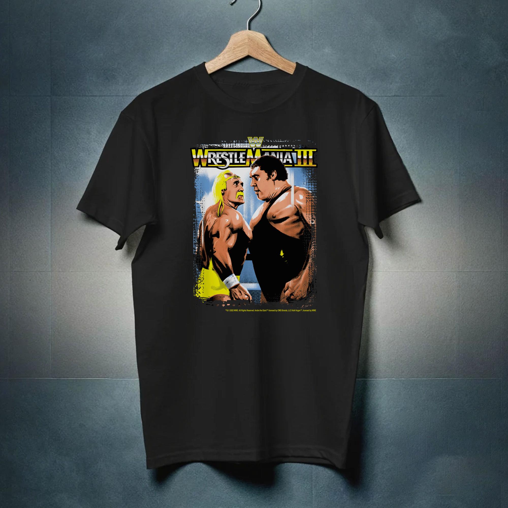 WWE WrestleMania III Hulk Hogan vs Andre The Giant T-Shirt-TH14868 ...