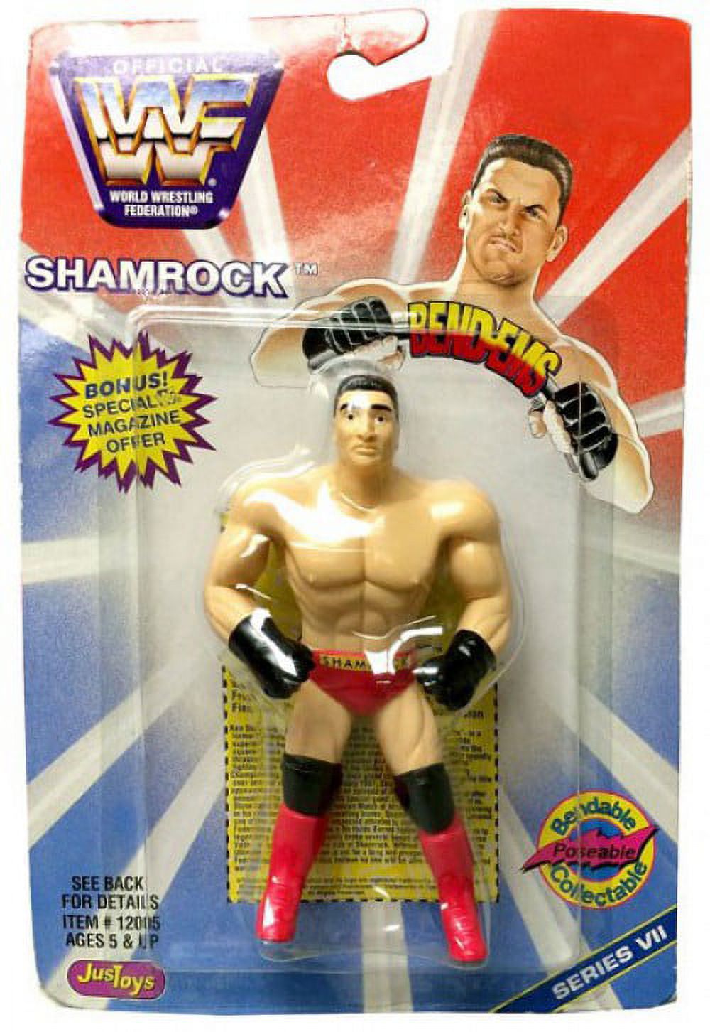WWE Wrestling Bend-Ems Series 7 Ken Shamrock Rubber Figure - Walmart.com