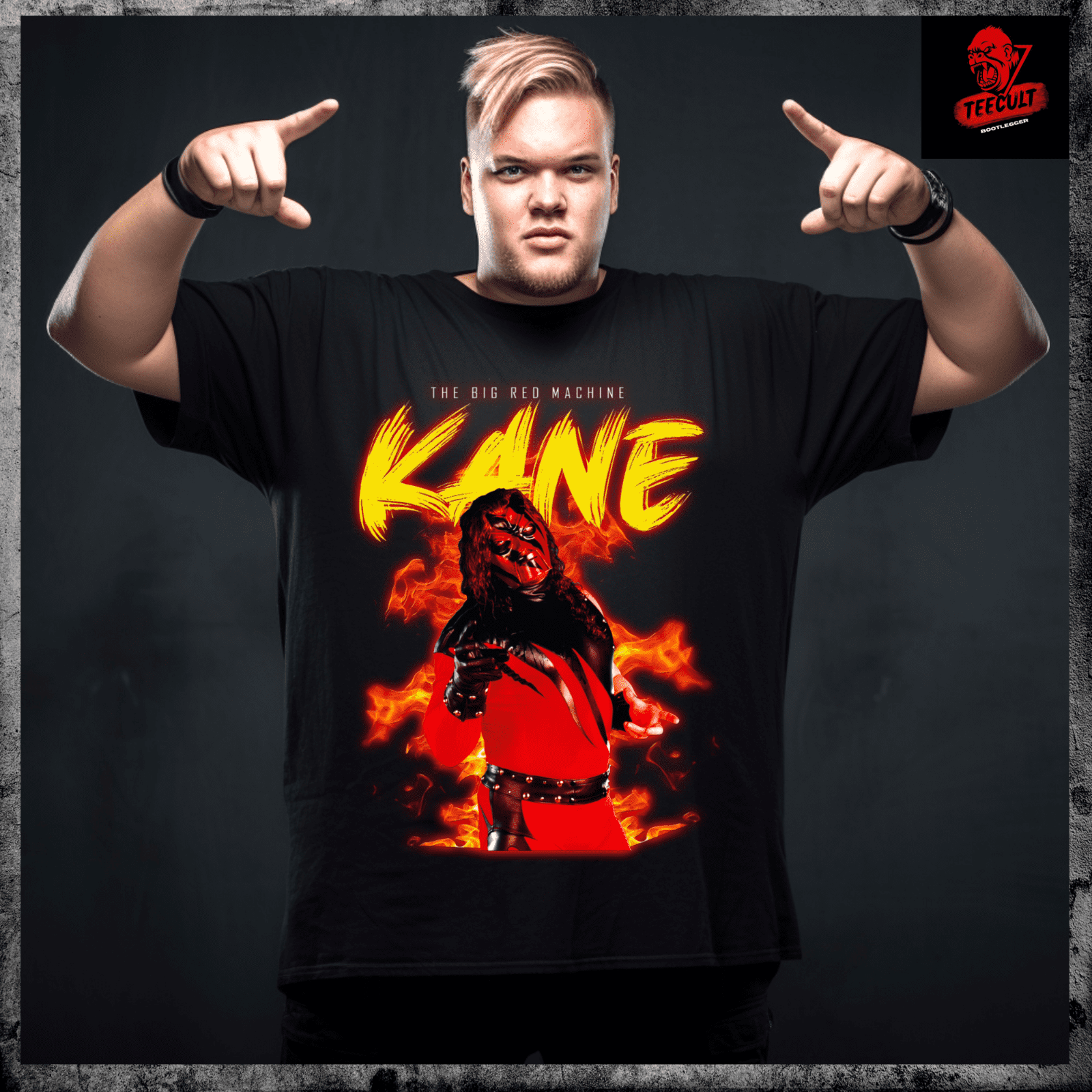 WWE Wrestling KANE "The Big Red Machine" Quality Heavy Cotton T-Shirt S ...