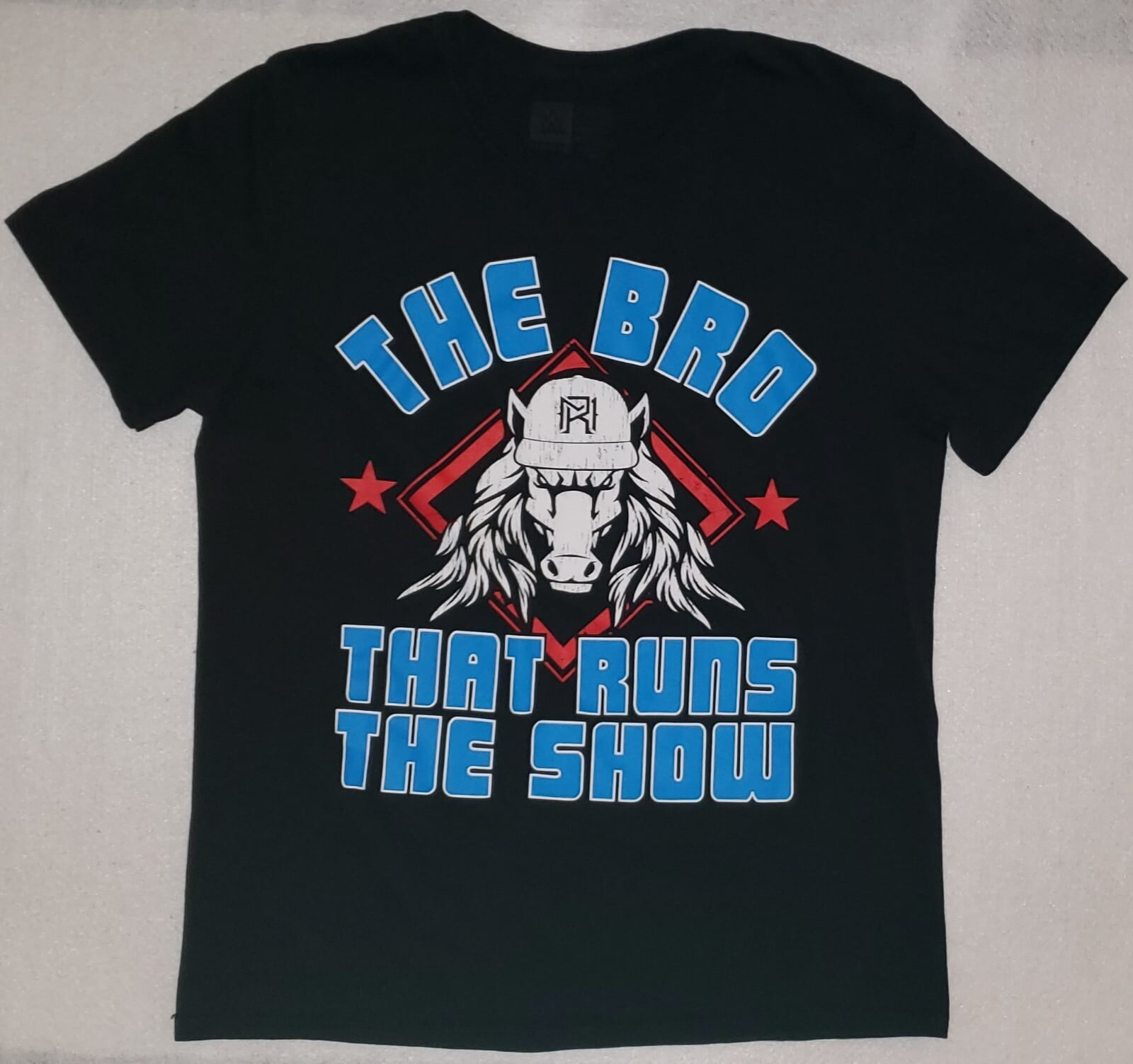 WWE Wrestling MATT RIDDLE The Bro That Runs The Show Size Large Black T ...