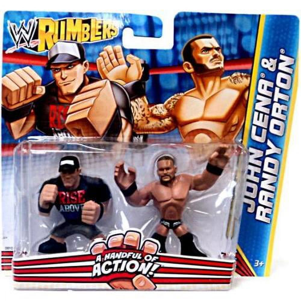 WWE Wrestling Rumblers Series 2 John Cena & Randy Orton Mini Figure 2 ...