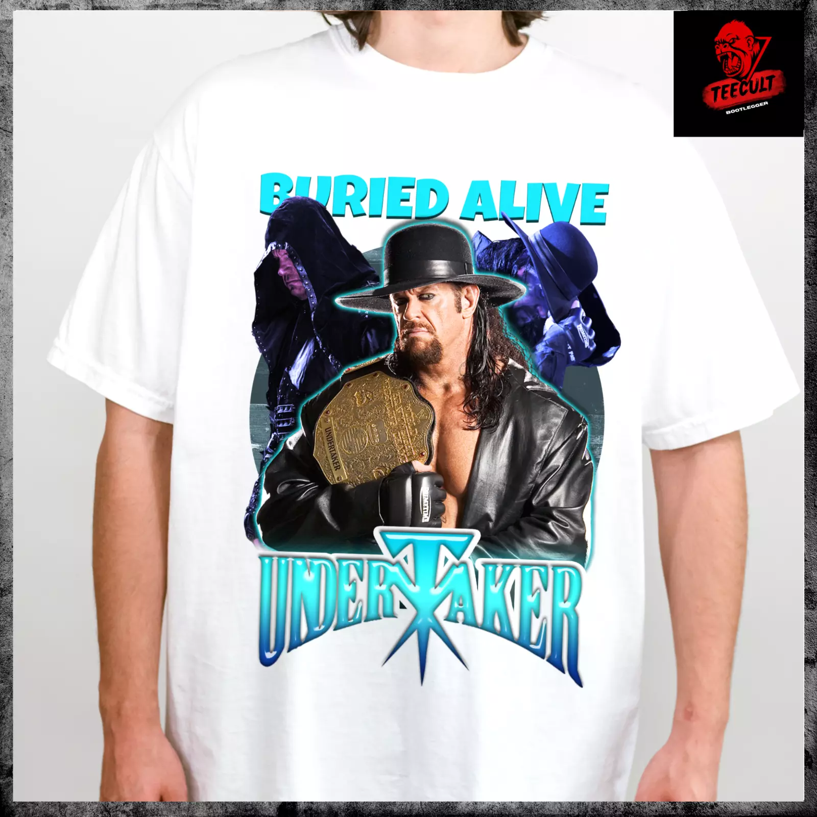 WWE Wrestling THE UNDERTAKER "Buried Alive" Superstars Cotton T-Shirt ...