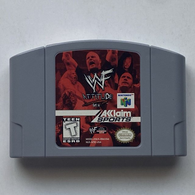WWF Attitude gets it N64 Nintendo 64 Game Card Tested - Walmart.com