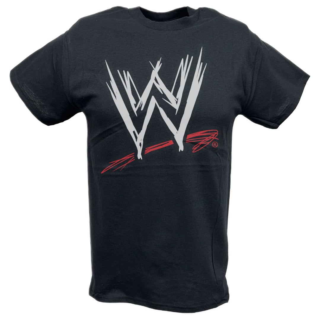 WWF Old Scratch Logo Nostalgic Black T-shirt - Walmart.com