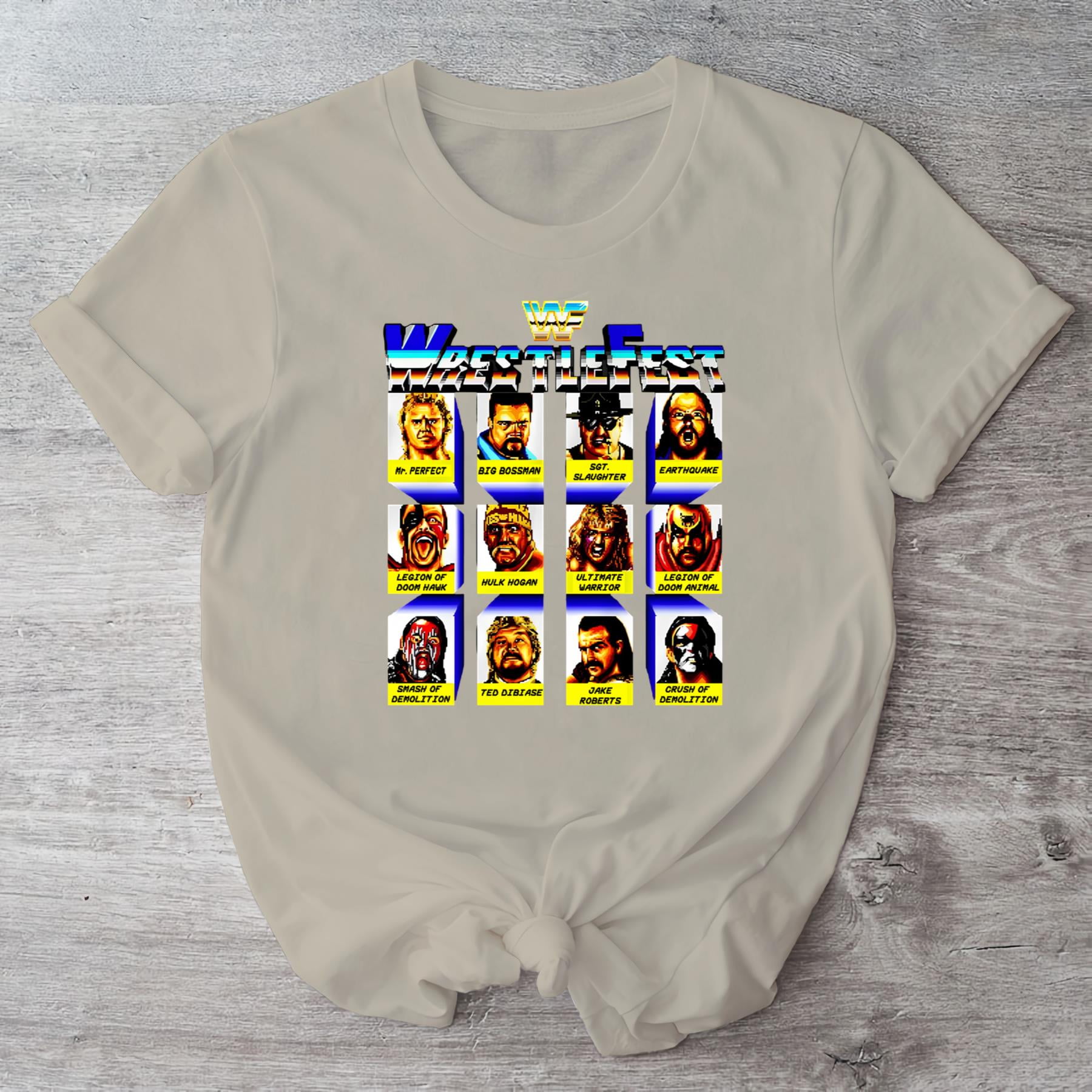 WWF WWE WrestleFest 1990's Arcade Video Game Reprint vtg Retro T-Shirt ...