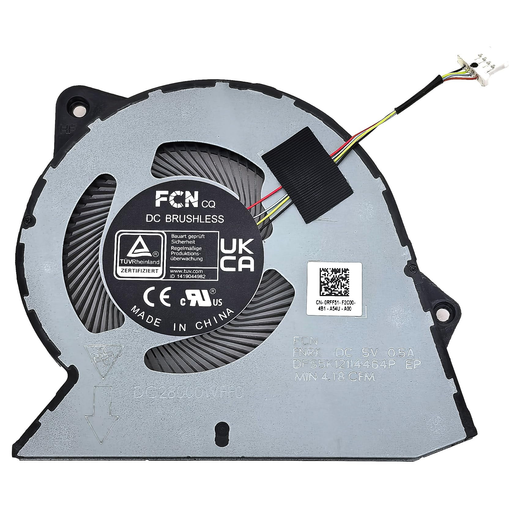 WWGTMC Replacement CPU Cooling RRF12 Fan for Dell Inspiron 15 3510 3511 ...