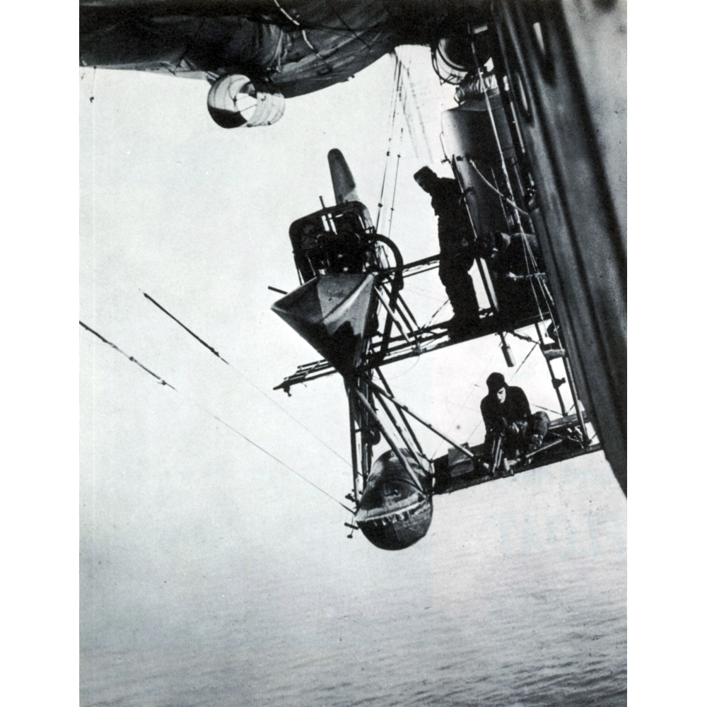 WWI, Dirigible Crew Hunts German U-Boats Poster Print by Science Source ...