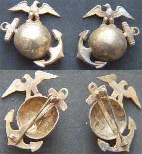 WWI USMC Officer EGA Ant Gold Sterling - Walmart.com