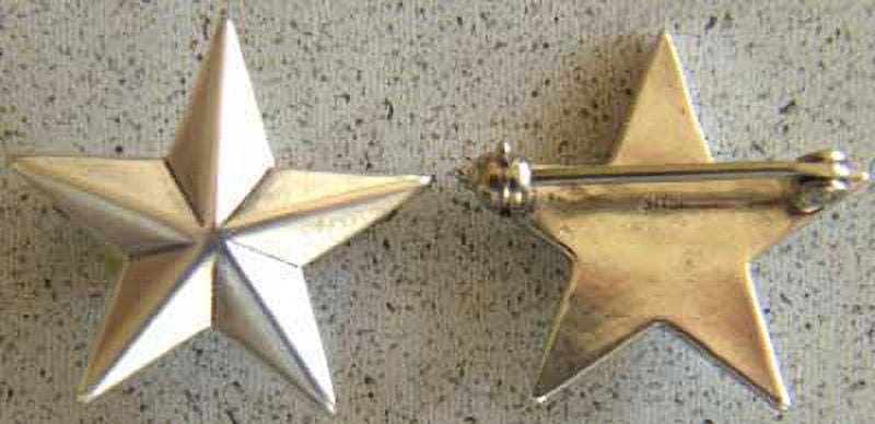 WWII 1 Star General Insignia Sterling - Walmart.com