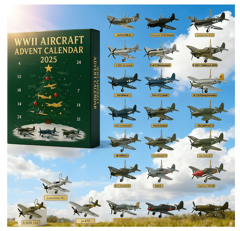 WWII Aircraft Advent Calendar — 24 Mini Warbirds To Unbox, 24 Days ...
