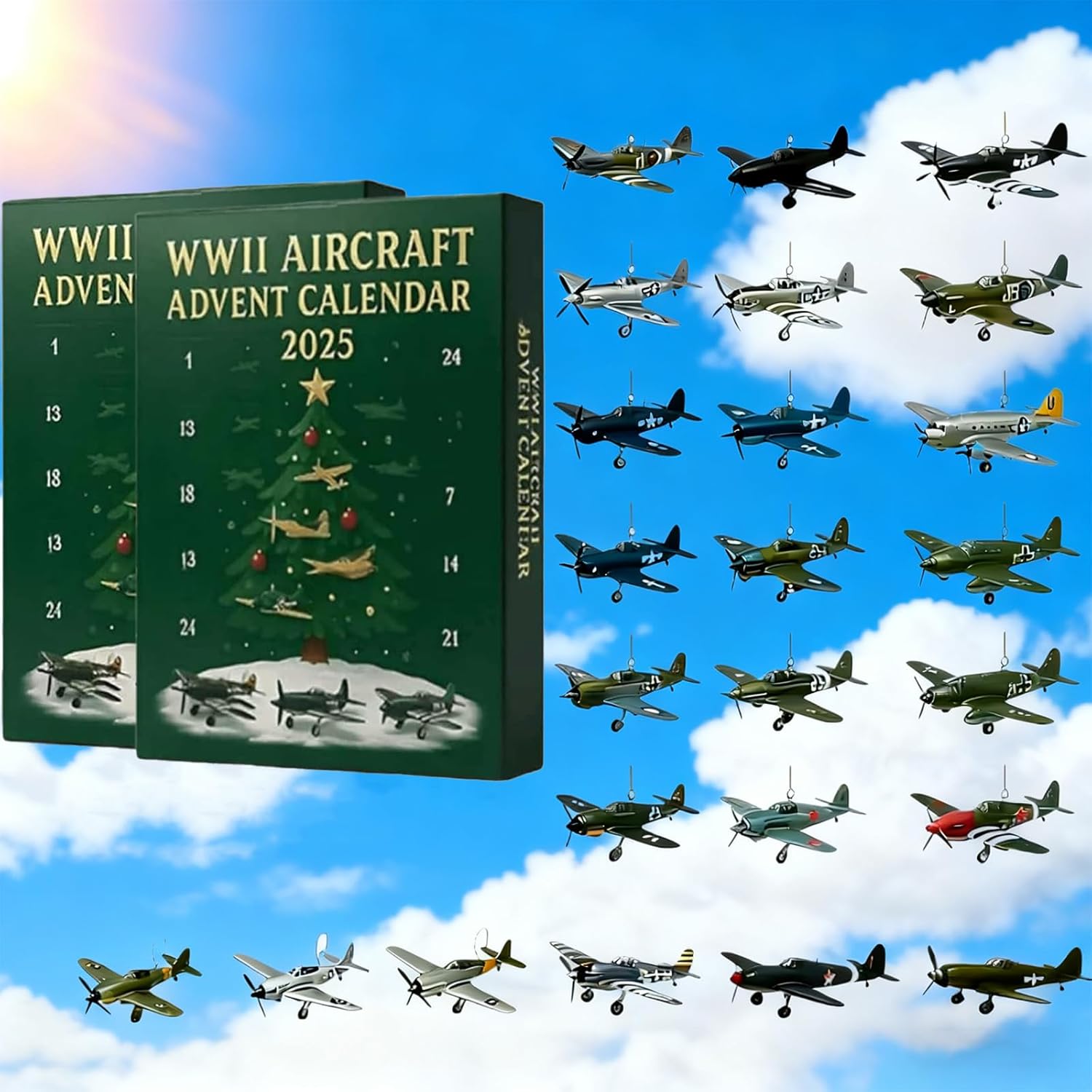WWII Aircraft Advent Calendar,WW2 Aircraft Advent Calendar 2025,2D ...
