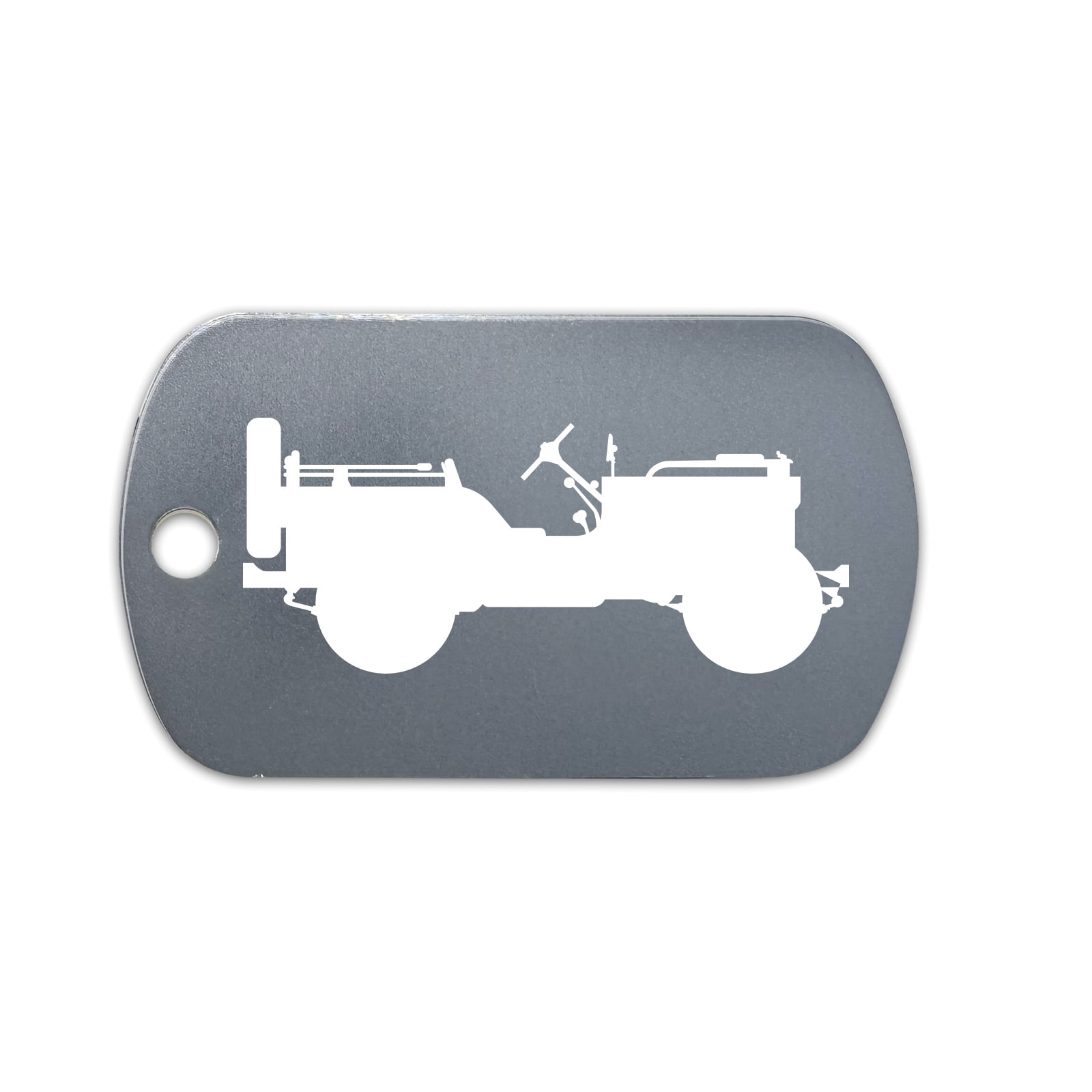 WWII Army Willys GI Dog Tag Aluminum Keychain - Silver - Walmart.com