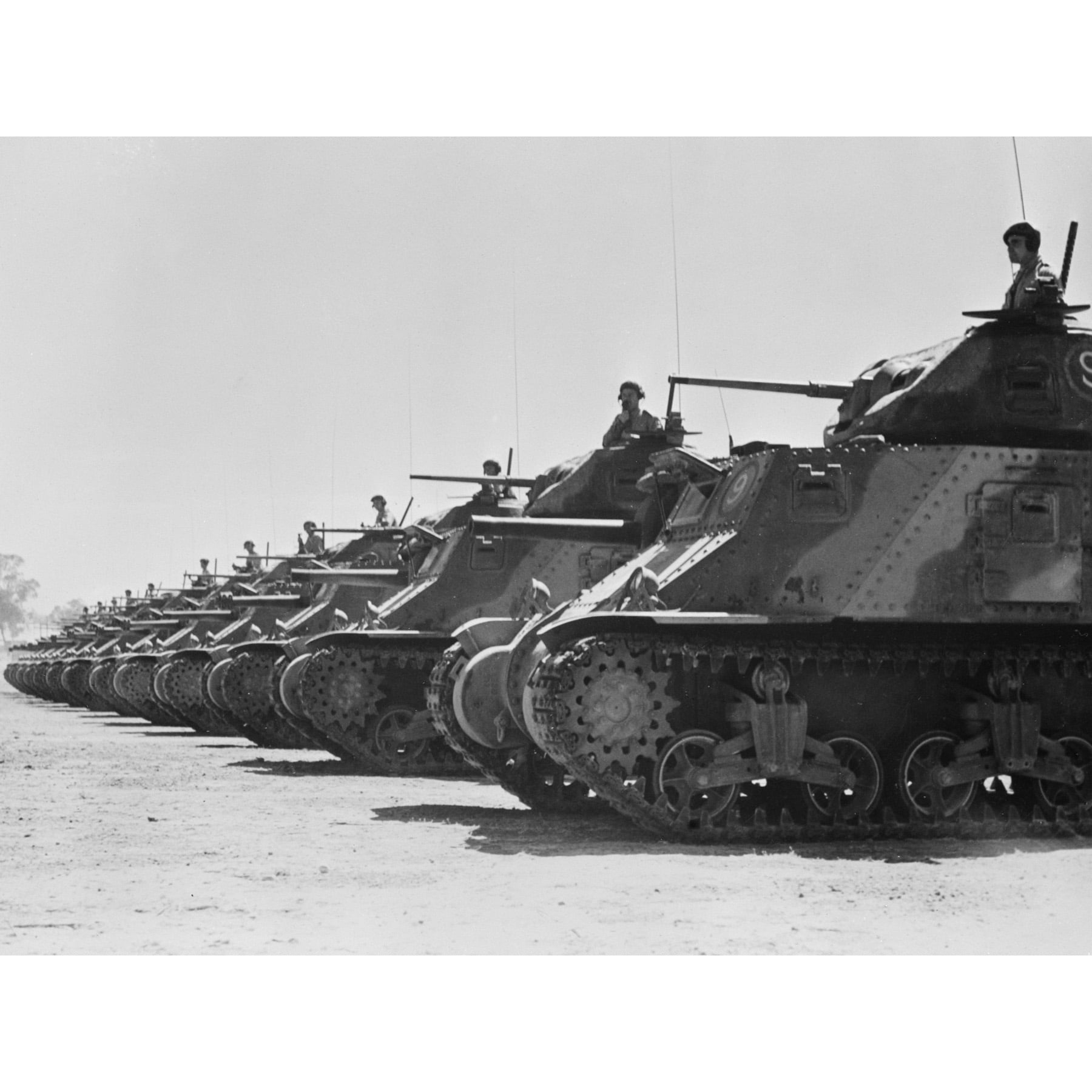 WWII Australian ANZAC Tank Crew Review 1944 Extra Large XL Wall Art ...