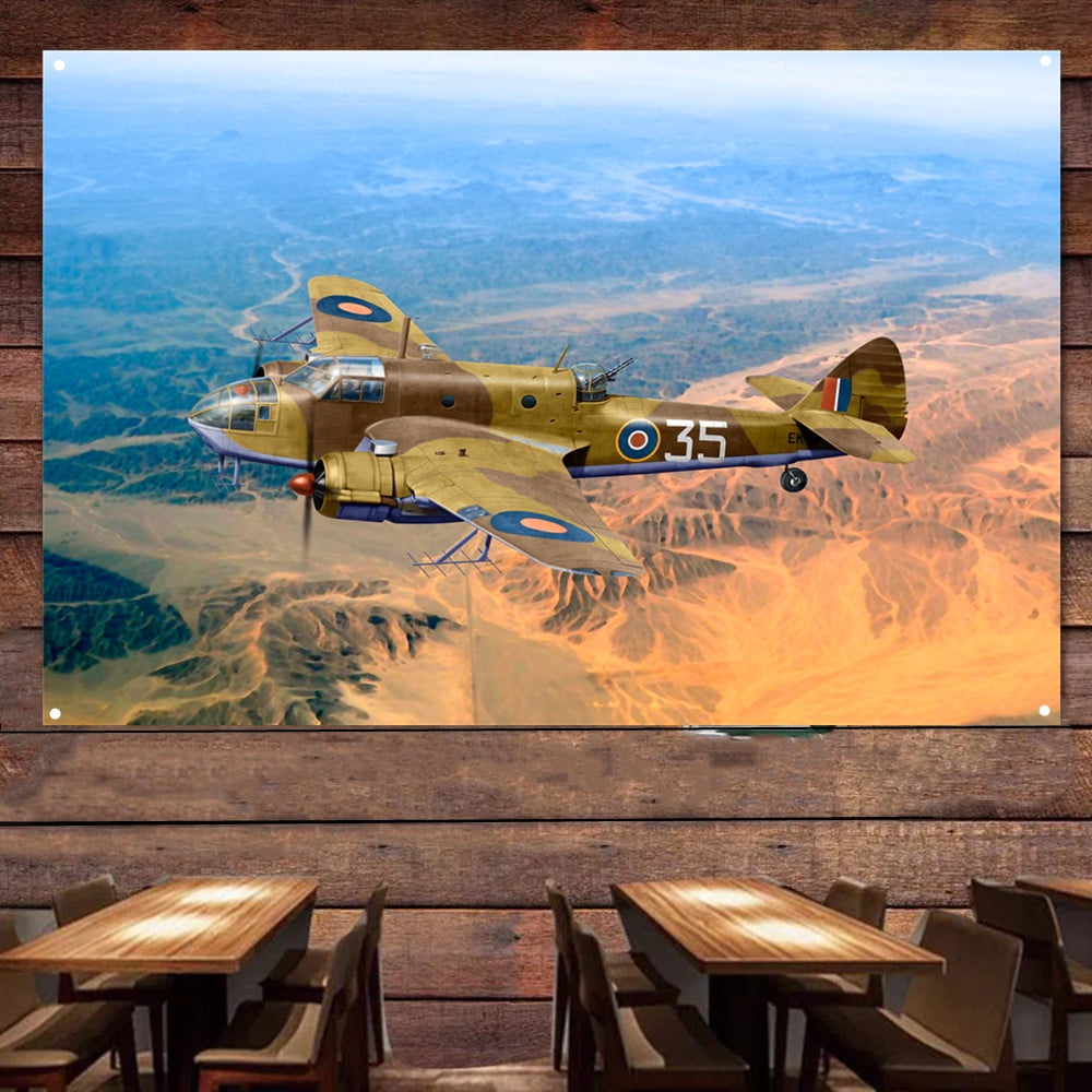 WWII British Beaufort Mk.IA Fighter Banner Wall Chart - Military ...