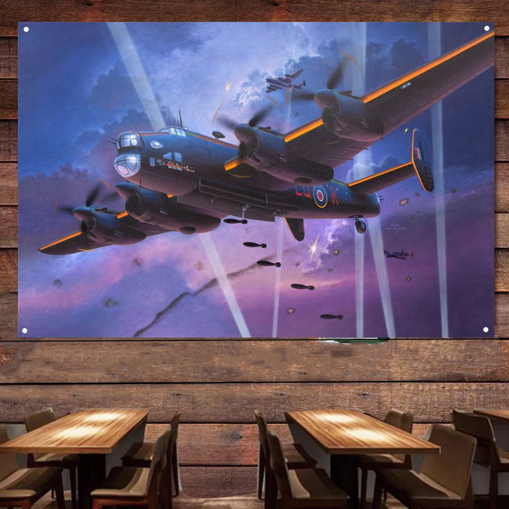 WWII British Halifax B bomber Fighter Jet Tapestry Wall Art Decor - 38 ...