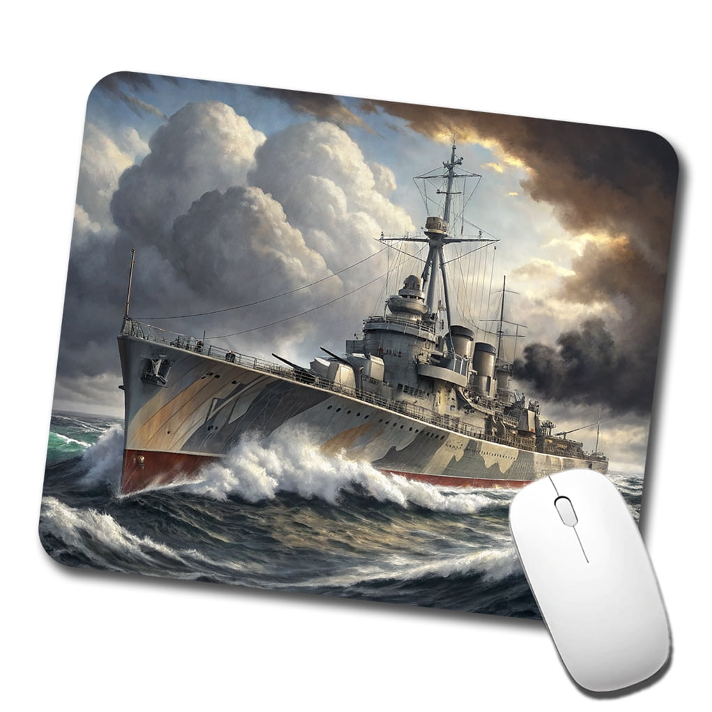 WWII Destroyer at Sea Mouse Pad Low Profile Gaming Mat - Walmart.com