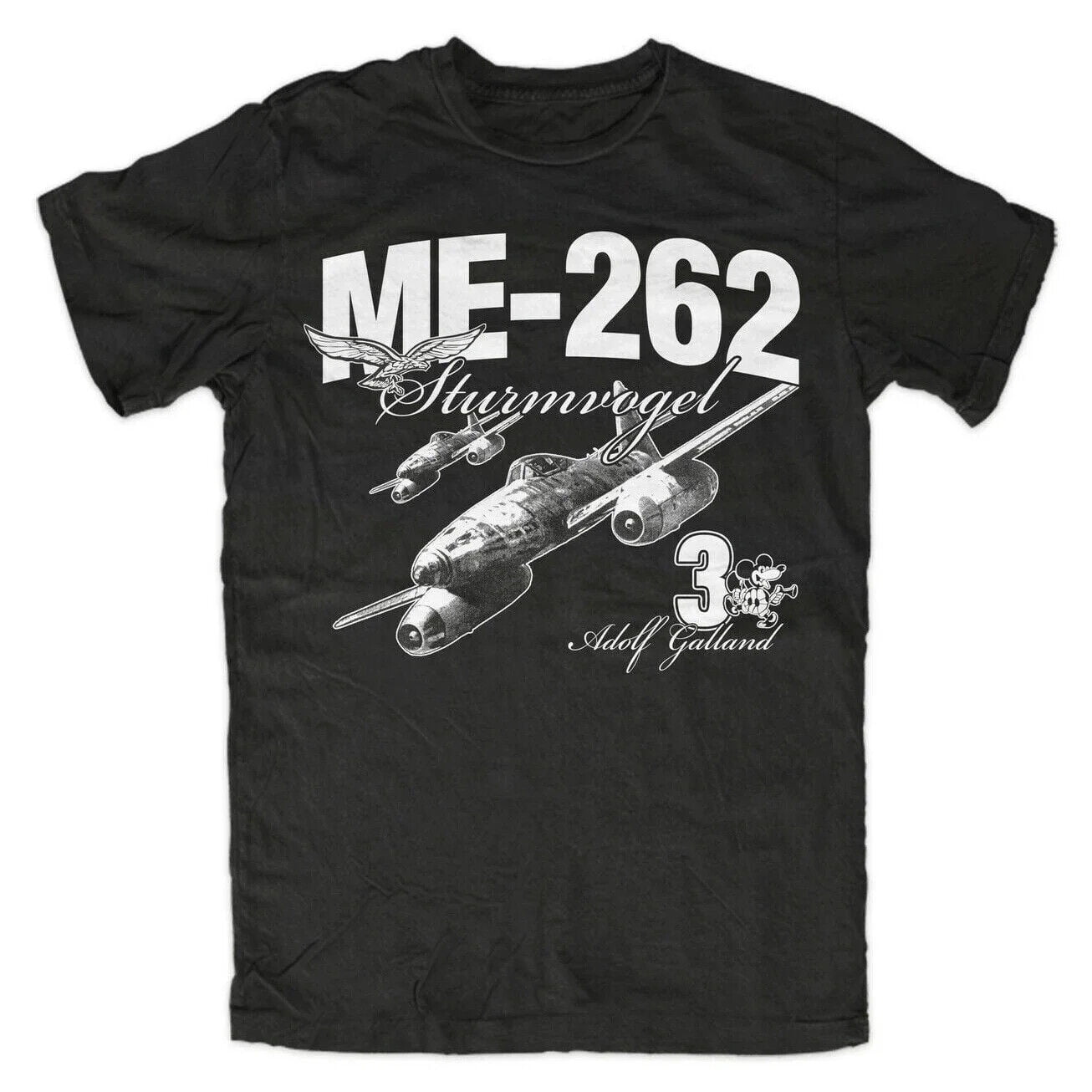 WWII German Ace Pilot Adolf Galland Me-262 Fighter T-Shirt 100% Cotton ...