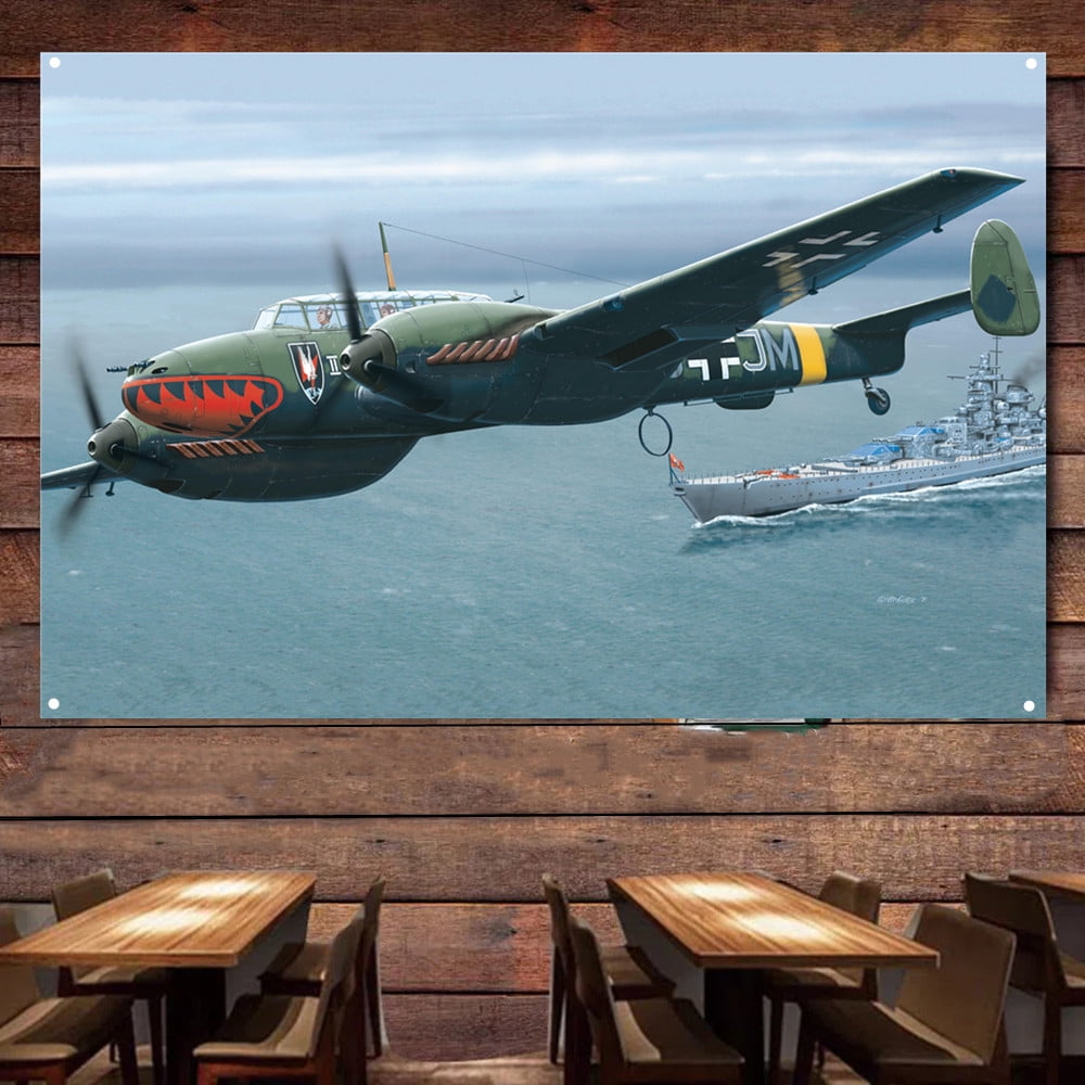 WWII German Bf 110E bomber Fighter Banner Flip Chart - Military ...