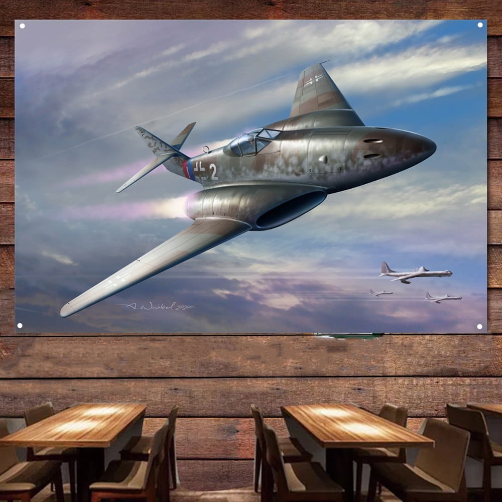 WWII German Me 262 HG III Bomber Air Force Fighter Banner - Military ...