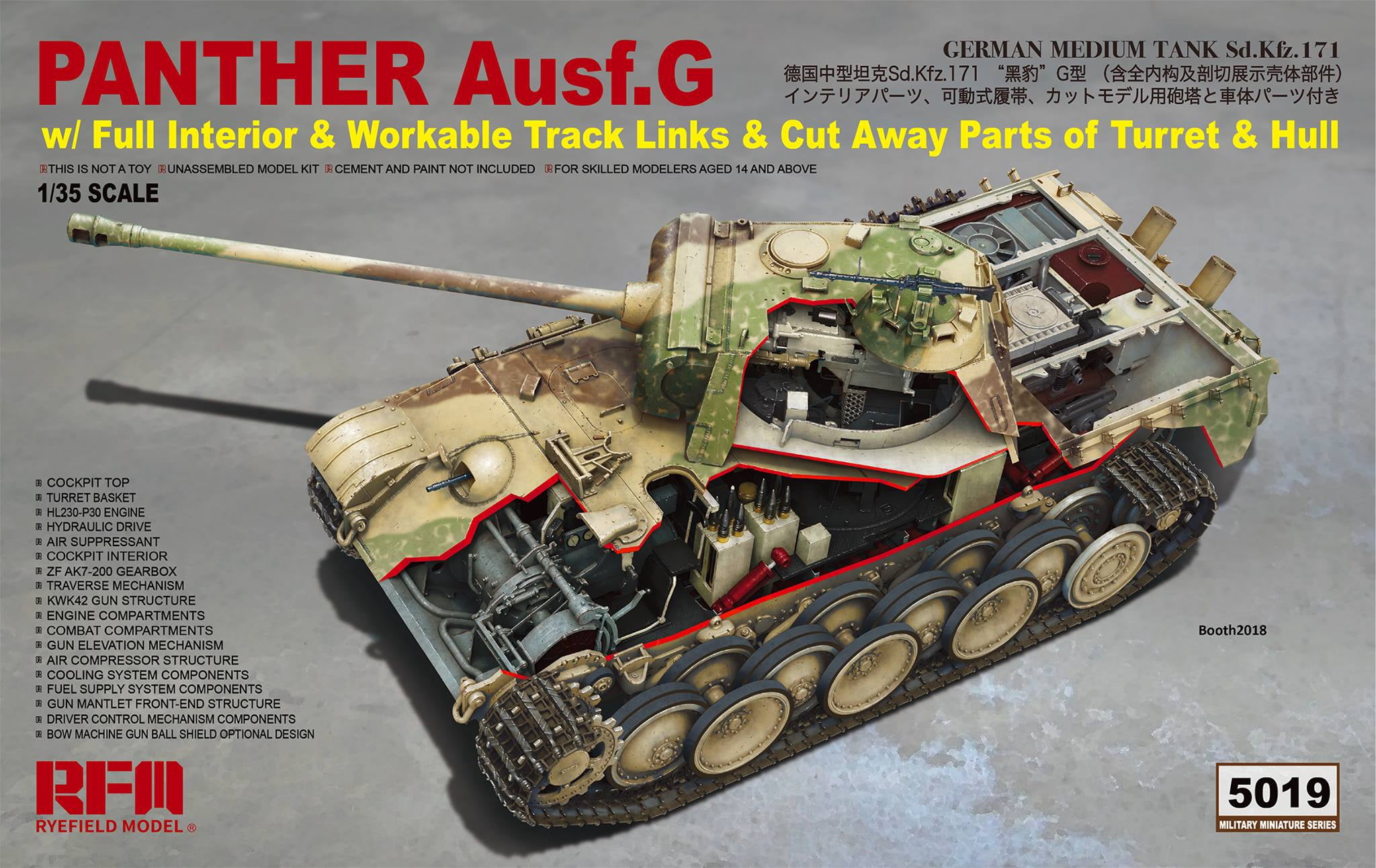 WWII German Panther AUSF.G SD. Kfz.171 with Complete Interior ...