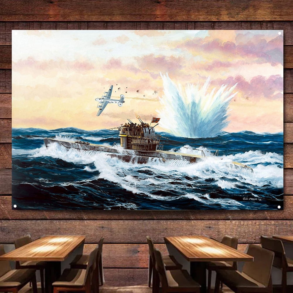 WWII German Submarine Type VII C Posters & Prints Tapestry Navy ...