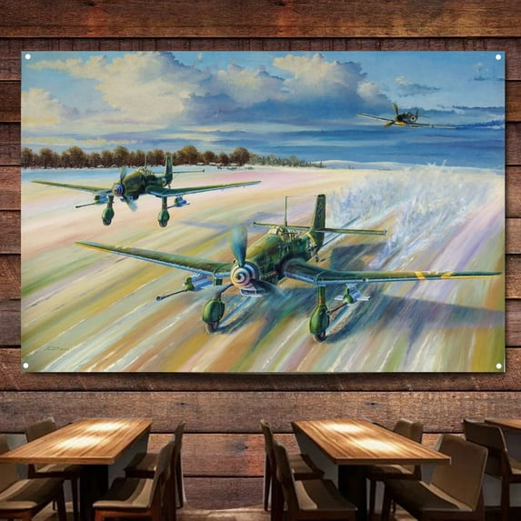 WWII German fighter plane Art Posters and Prints Military Flag Home ...
