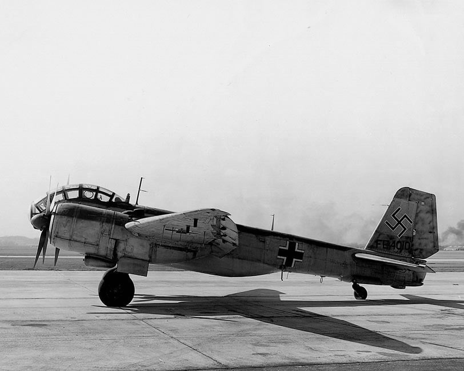 WWII Junkers Ju 388 German Aircraft - 24x36 Inch Glossy Laminated ...