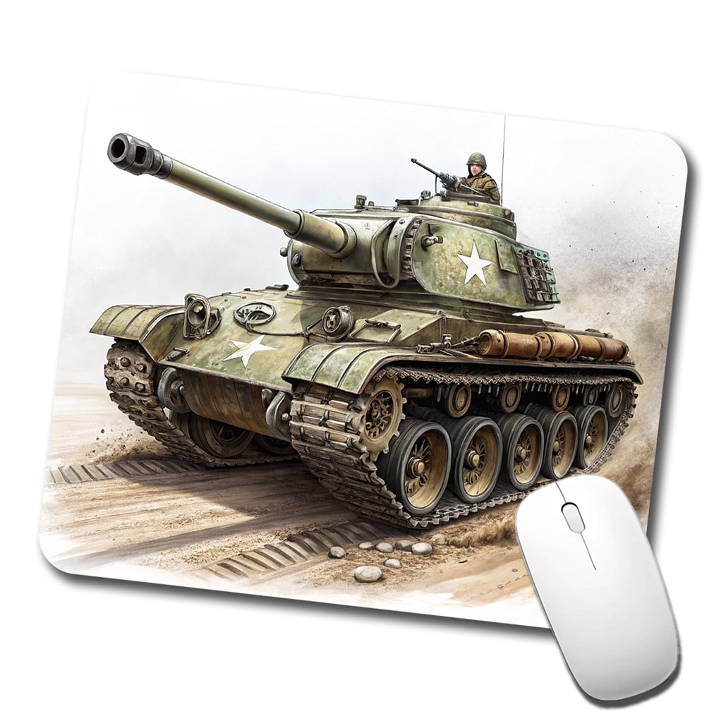 WWII M26 Pershing US Heavy Tank Mouse Pad Low Profile Gaming Mat ...