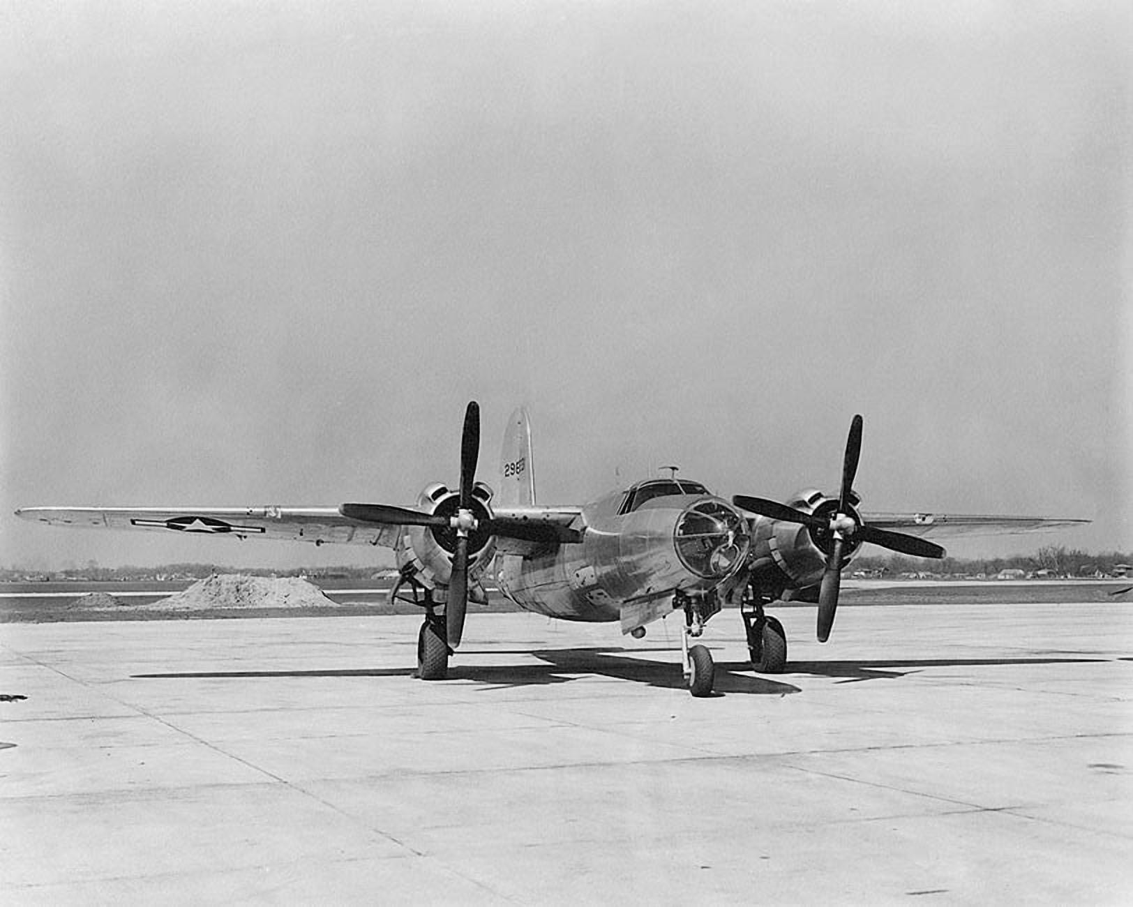 WWII Martin B-26 Marauder Bomber Style -1 - 24x36 Inch Glossy Laminated ...