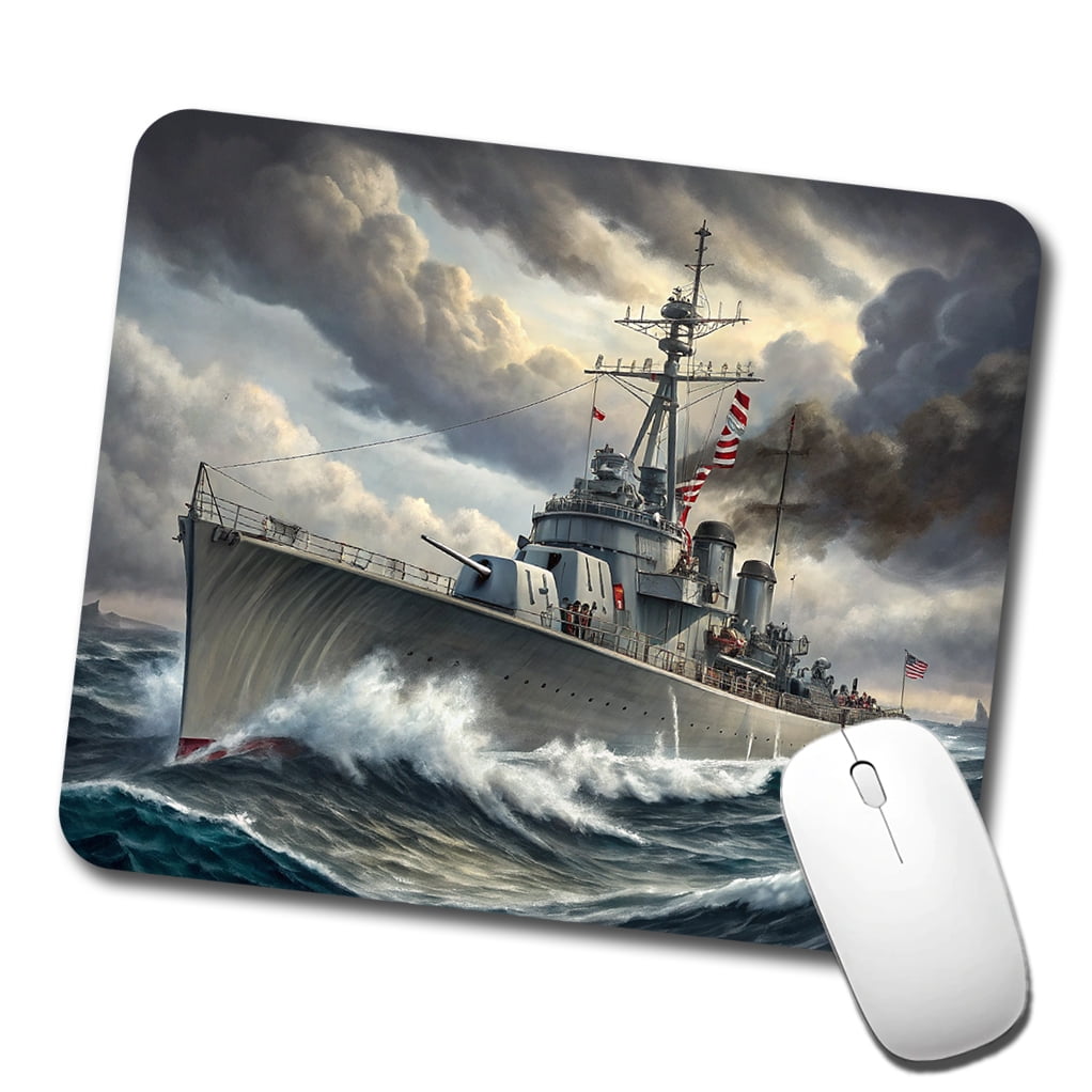 WWII Navy Destroyer Mouse Pad Low Profile Gaming Mat - Walmart.com