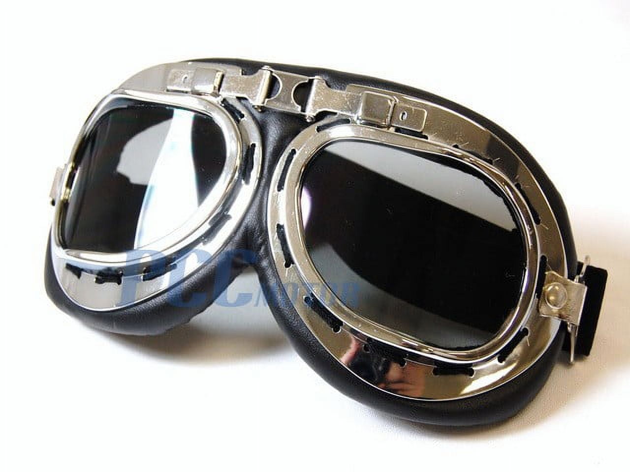 WWII RAF AVIATOR MOTORCYCLE MOPED HELMET BIKER GOGGLE - Walmart.com