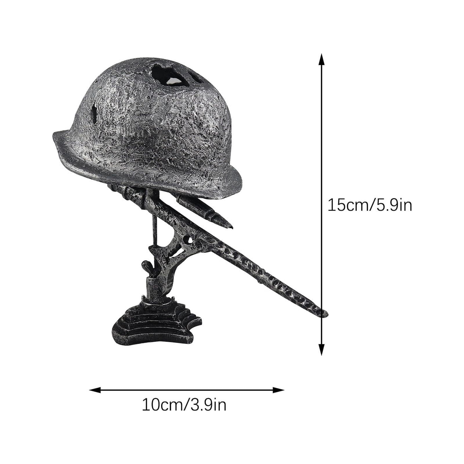 WWII Soldier Helmet and Bayonet Table Lamp, Military War Statue ...