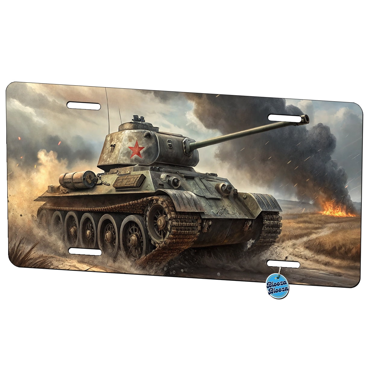 WWII T-34 Russian Medium Tank Metal Novelty License Plate - Walmart.com