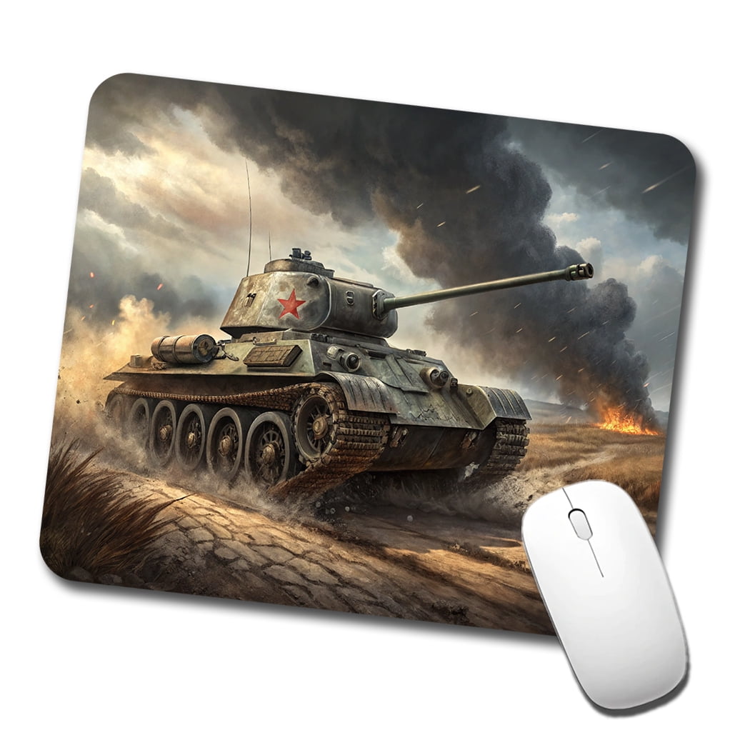 WWII T-34 Russian Medium Tank Mouse Pad Low Profile Gaming Mat ...