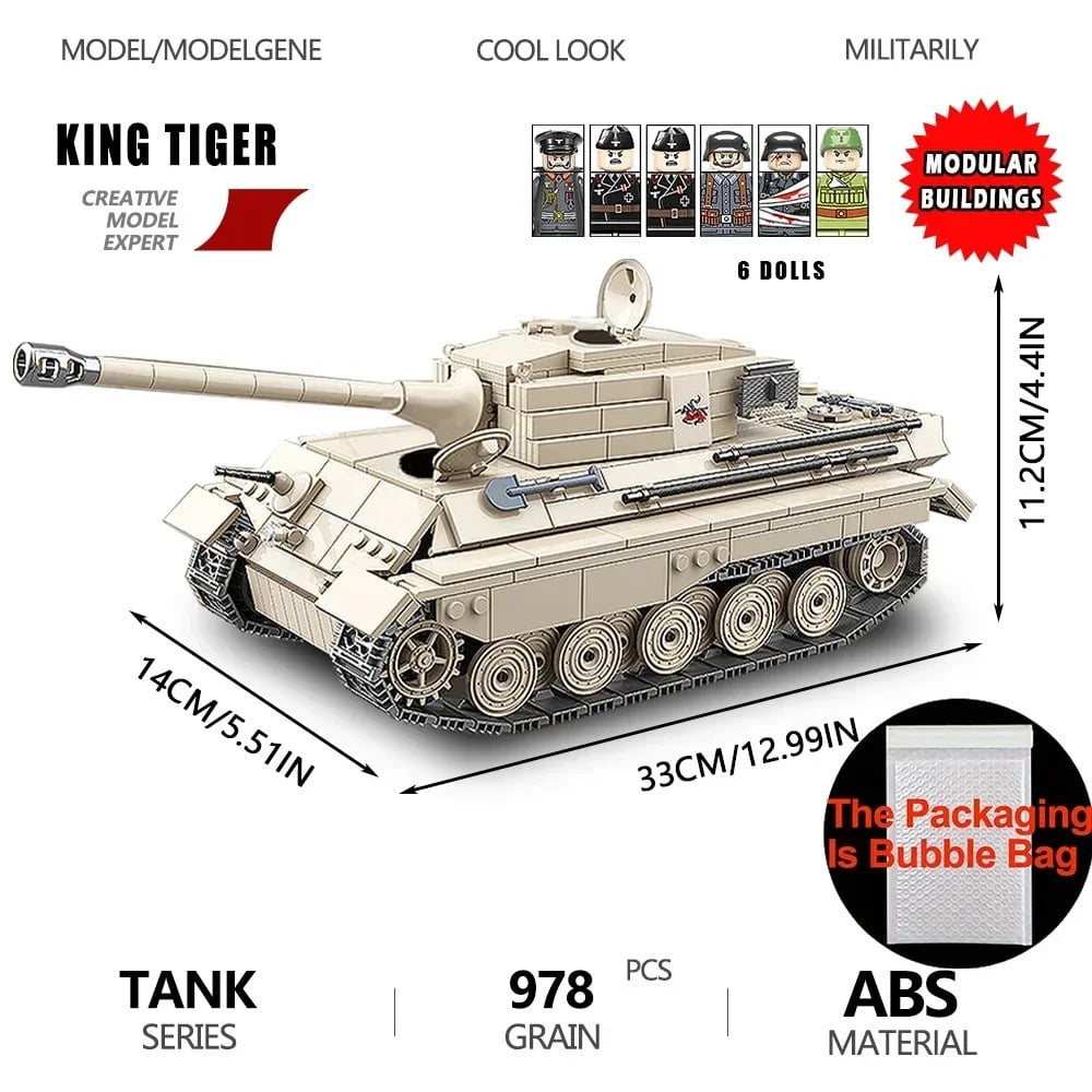 WWII Tank Building Blocks Bricks Tiger 131 Churchill Tank MK I Scene Of ...