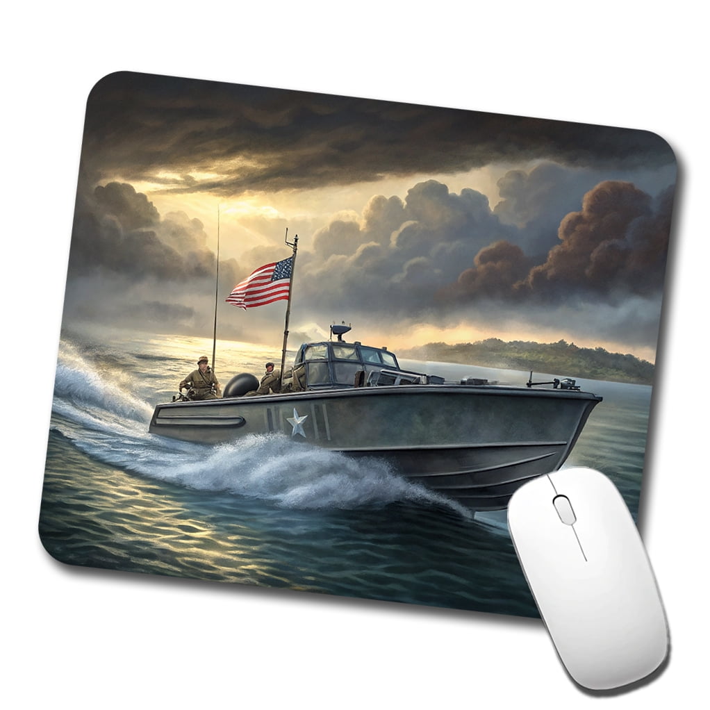 WWII US Navy PT Torpedo Boat Mouse Pad Low Profile Gaming Mat - Walmart.com