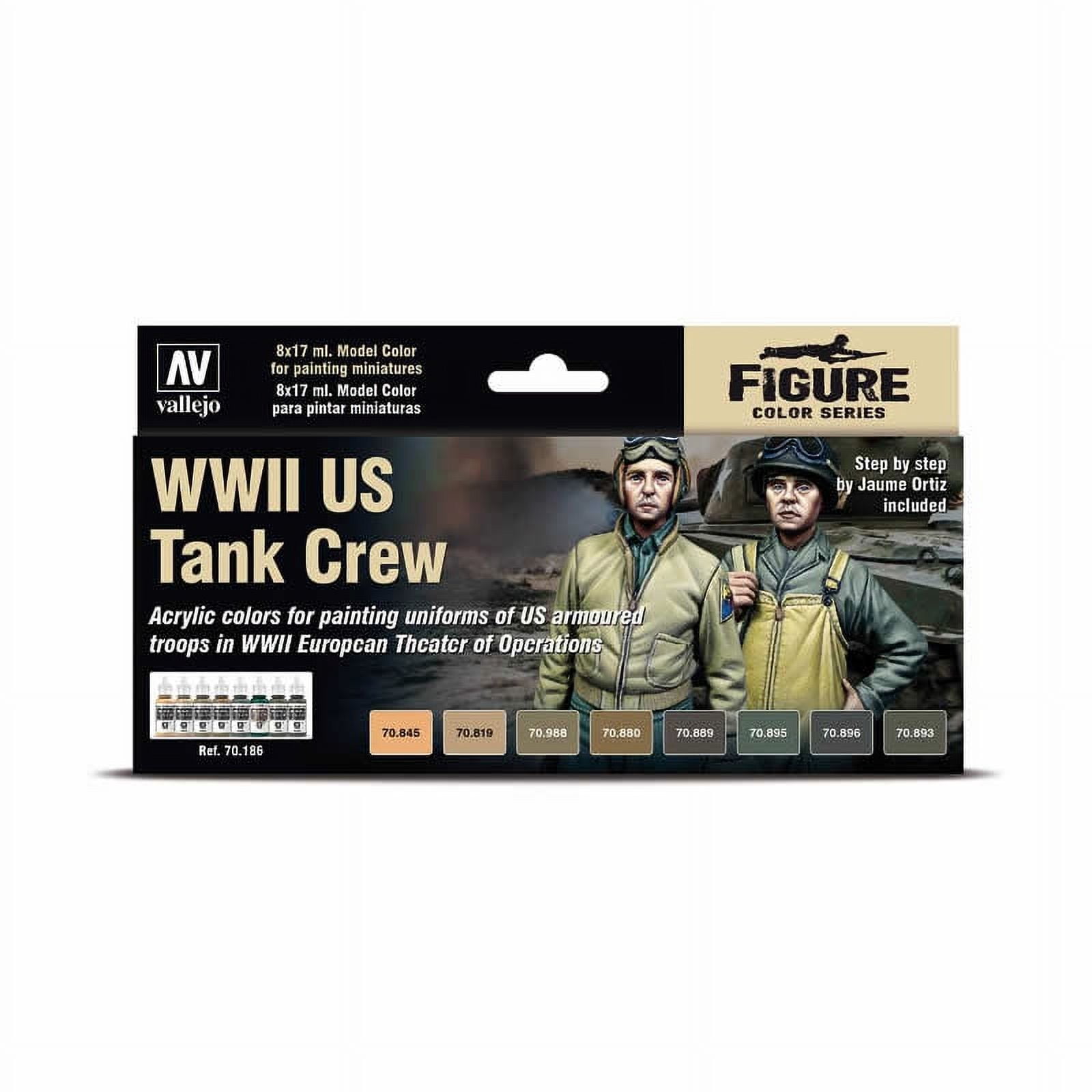 WWII US Tank Crew Acrylic Paint Set Vallejo - Walmart.com