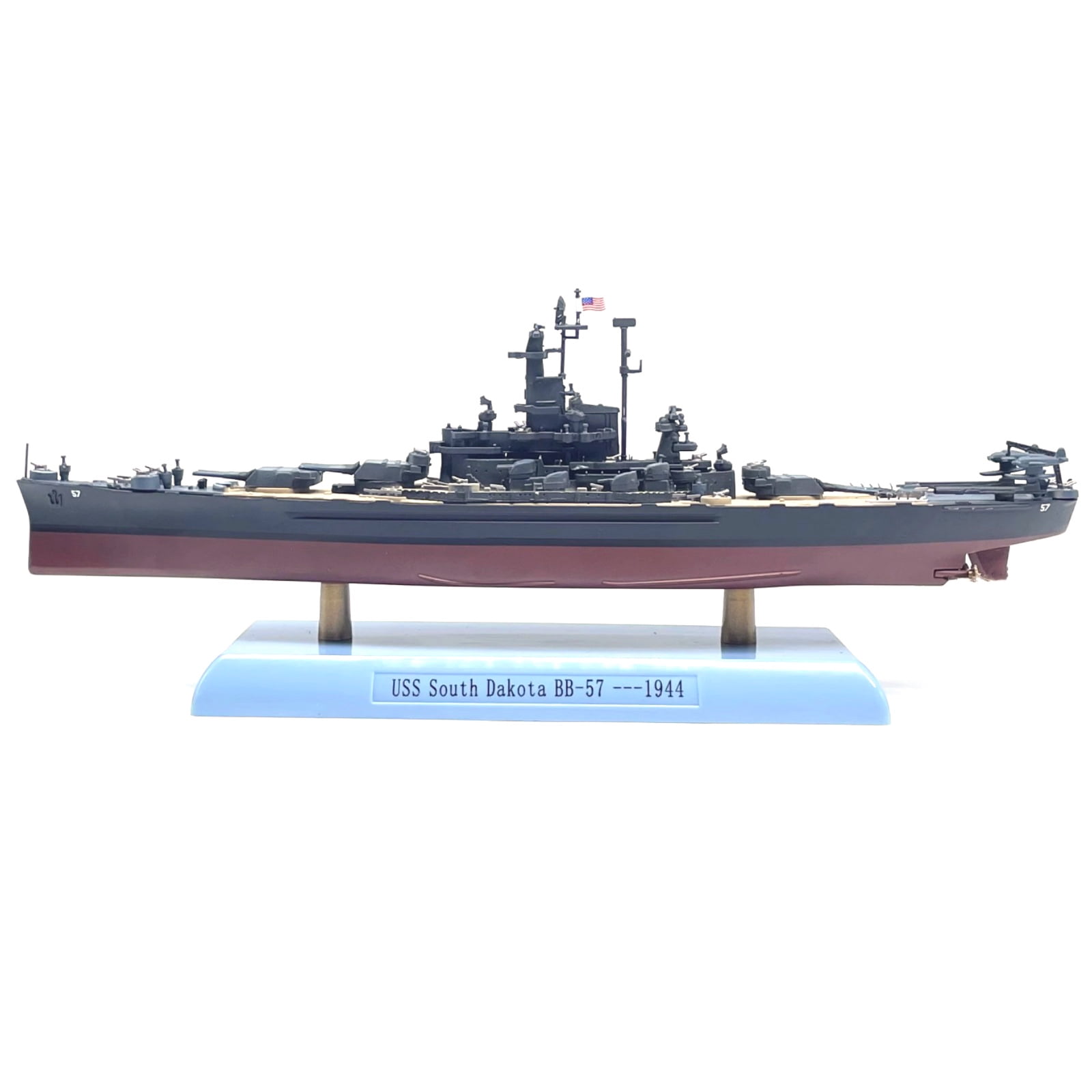 WWII USS South Dakota BB-57 Battleship Model 1:1000 Scale for Desk ...