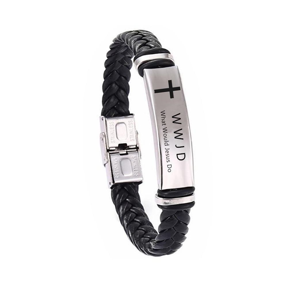 WWJD HWLF Cross Bracelets for Men Women,What Would Jesus Do He Would ...