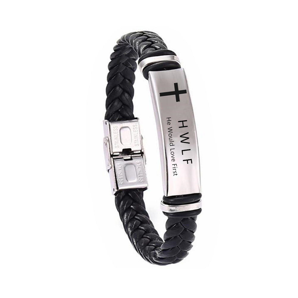 WWJD HWLF Cross Bracelets for Men Women,What Would Jesus Do He Would ...
