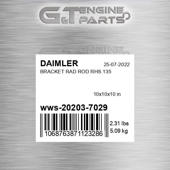 WWS 20203-7029 BRACKET RAD ROD RHS 135 fits DAIMLER (New OEM) - Walmart.com