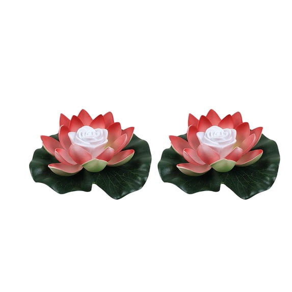 WWV Floating Solar Lily Pond Light Color Changing Artificial Flower ...