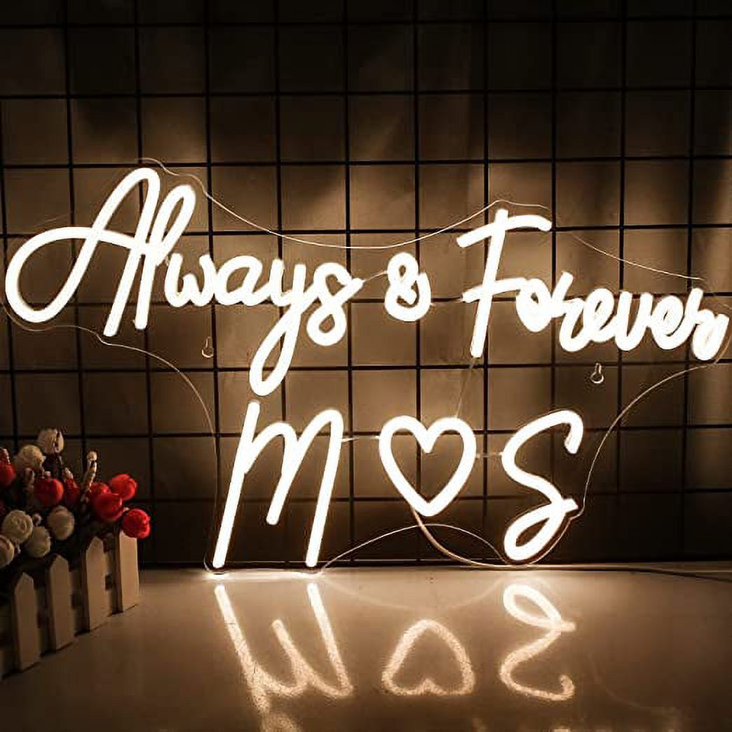 WX&YH Always & Forever LED Neon Light Signs USB Power for Bedroom Home ...