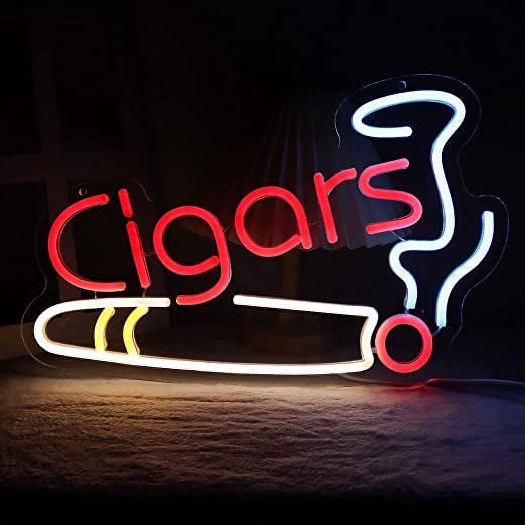 WX&YH Cigar LED Neon Light Signs USB Power for Bedroom Home Men's Cave ...