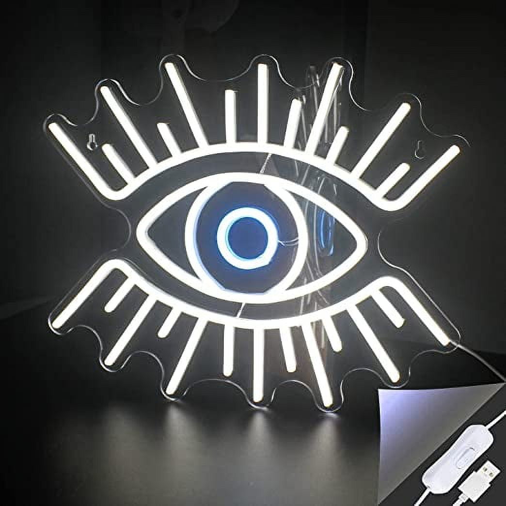 WX&YH Evil Eye LED Neon Light Signs USB Power for Home Bar Wedding ...