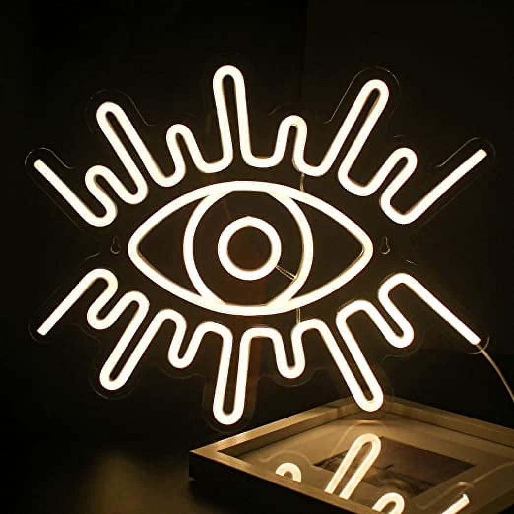 WX&YH Evil Eye LED Neon Light Signs USB Power for Home Bar Wedding ...