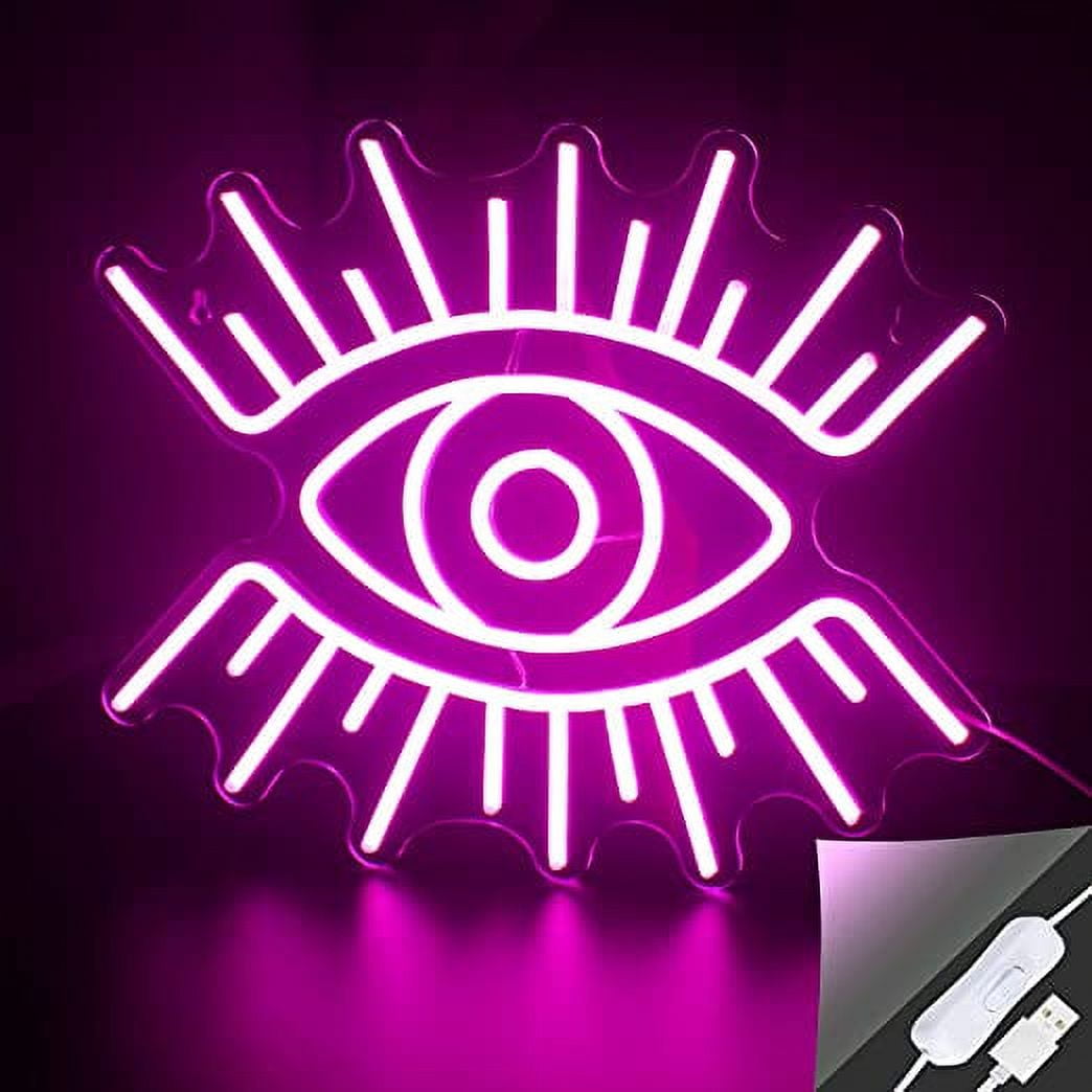 WX&YH Evil Eye LED Neon Light Signs USB Power for Home Bar Wedding ...