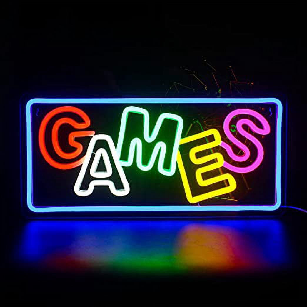 WX&YH Games LED Neon Light Signs USB Power for Bedroom Home Men's Cave ...