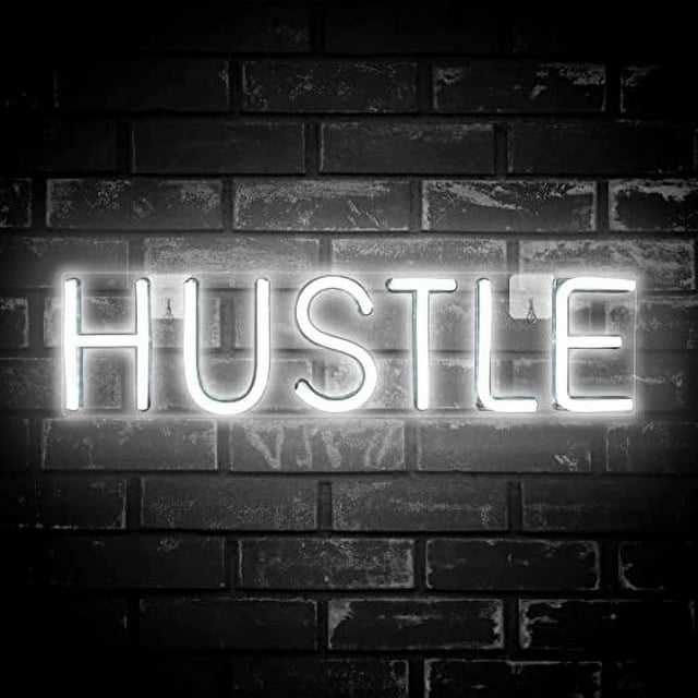 WX&YH Hustle LED Neon Desk Light, USB Powered for Home, Bar, Office ...